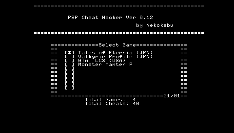 PSP Cheat Hacker - GameBrew