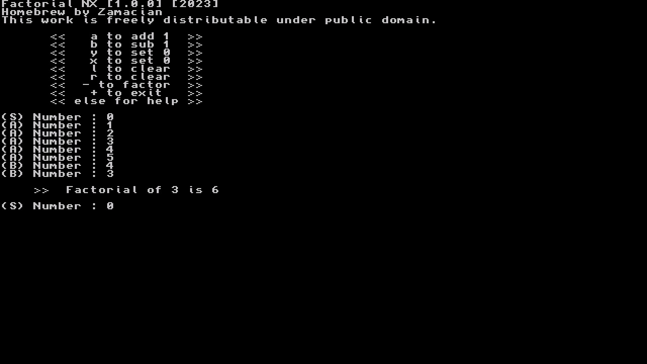 Factorial NX Switch GameBrew