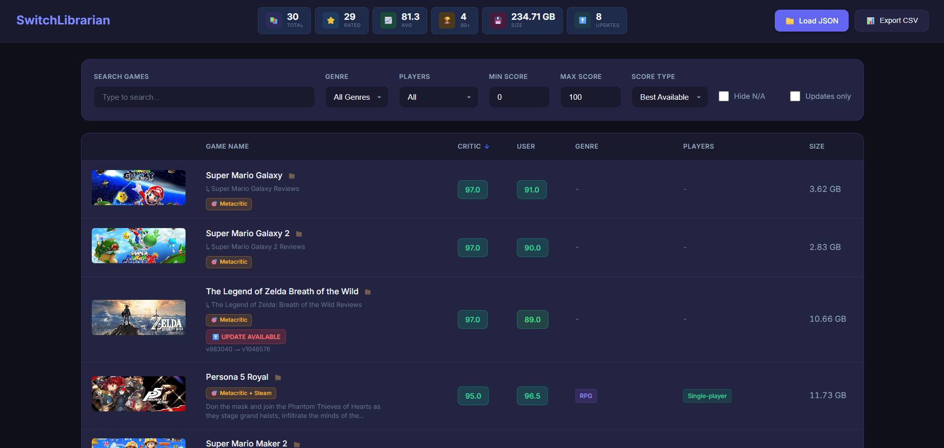 SwitchLibrarian Switch - Switch Homebrew PC Tools (PC Utilities) - GameBrew